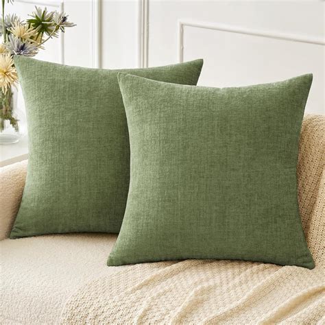 Miulee Pack Of 2 Couch Throw Pillow Covers 16x16 Inch Soft