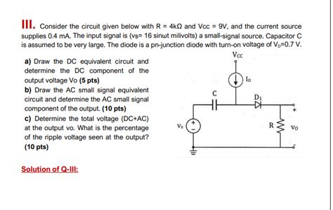 Solved II Consider the circuit given below with R kΩ and Chegg