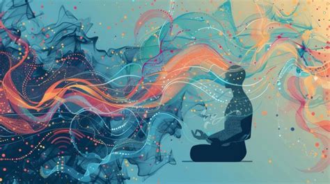 Premium Photo An Artistic Illustration Of A Person Sitting In A Meditative Pose With Swirling