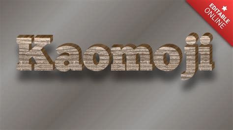 Kaomoji 3d Wood Texture Text Effect Generator