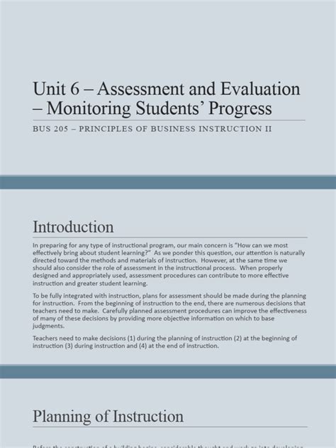 Unit 6 Assessment And Evaluation Monitoring Download Free Pdf Educational Assessment