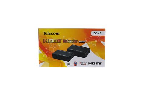 Удлинитель Hdmi по витой паре Telecom до 60м 1080p 60hz 3d Extender 2 блока питания Tte471
