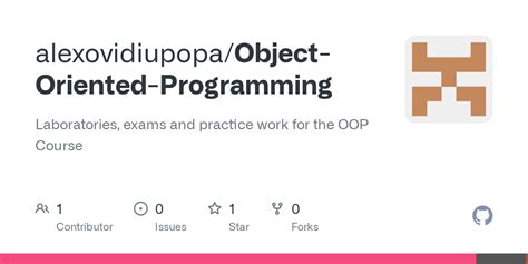Github Alexovidiupopaobject Oriented Programming Laboratories Exams And Practice Work For