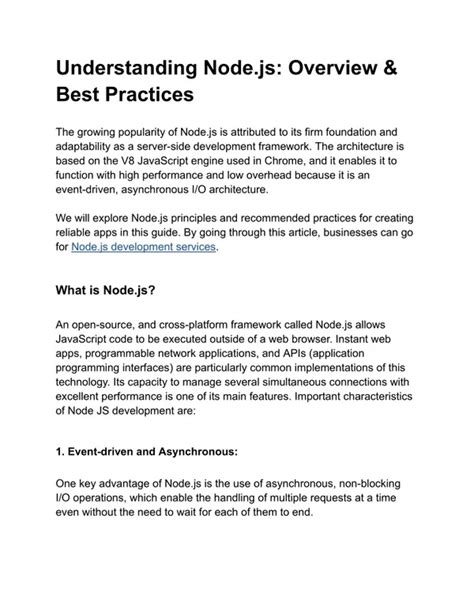 ppt understanding node js overview and best practices powerpoint