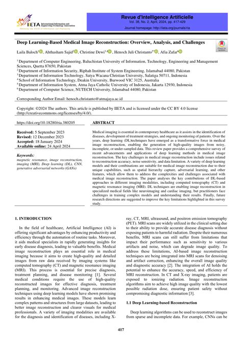 Pdf Deep Learning Based Medical Image Reconstruction Overview