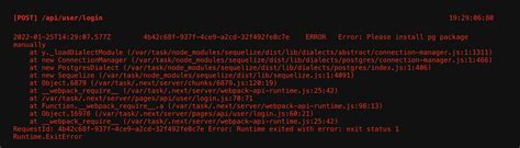 Error Please Install Pg Package Manually · Vercel Community · Discussion 234 · Github