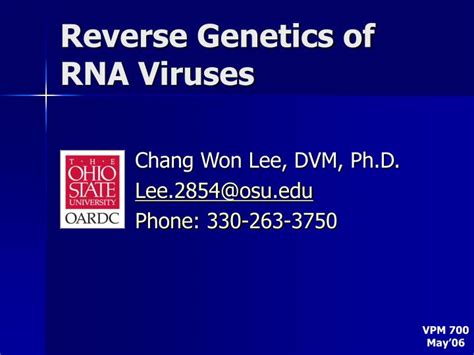 PPT Reverse Genetics Of RNA Viruses PowerPoint Presentation Free Download ID