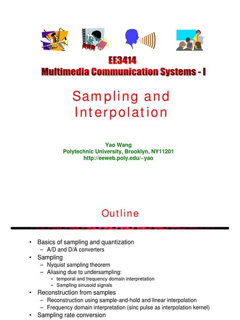 sampling and interpolation yao wang polytechnic university brooklyn