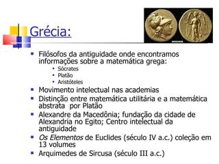 Breve História Da Matemática E A Matemática No Brasil Ppt