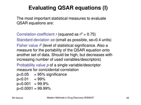 Ppt Qsar Qspr Statistics Correlation Similarity And Descriptors