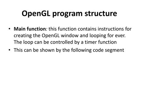 PPT OpenGL Program PowerPoint Presentation Free Download ID