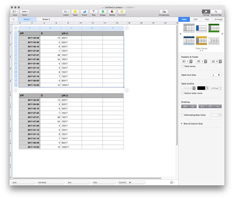 iWork Numbers 선택 영역 인쇄하기 Mac In June
