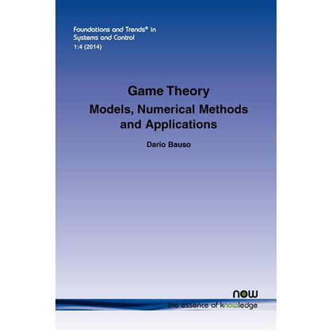 game theory models numerical methods and applications