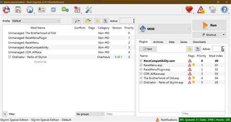 Mod Organizer Is Not Detecting The Skyrim Special Edition Imbedded DLC Masters Issue