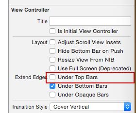 Ios Content Pushed Down In A UIPageViewController With UINavigationController Stack Overflow