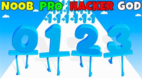 NOOB Vs PRO Vs HACKER Vs GOD Level Number Run YouTube