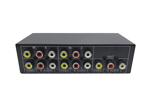 Buy CABLESETC Way AV Switcher Input Output RCA Switch Composite Video L R Audio Selector
