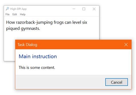 Windows Scaling The Non Client Area Title Bar Menu Bar For Per Monitor High Dpi Support