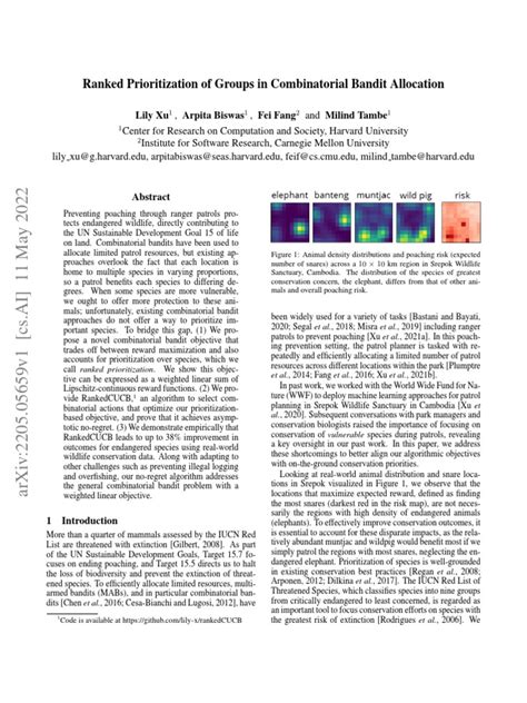 Ccfa 2022 Ranked Prioritization Of Groups In Combinatorial Bandit Allocation Pdf