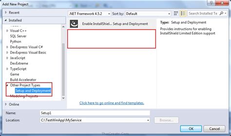Setup Project ให้เป็น Exemsi สำหรับ Install ด้วย Visual Studio 2015