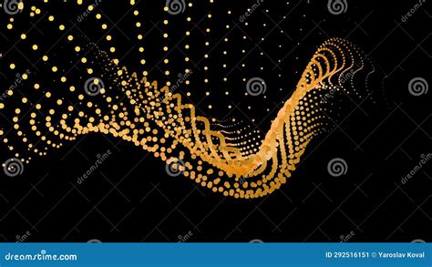 Data Vibrate Pulse Dot Particle Wave Abstract Bulge Hyperbola Sinusoid