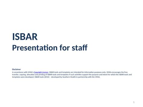 Isbar Presentation 1 1pptx