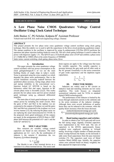 a low phase noise cmos quadrature voltage control oscillator using