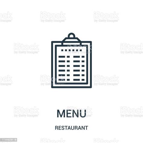 레스토랑 컬렉션에서 메뉴 아이콘 벡터입니다 얇은 선 메뉴 개요 아이콘 벡터 일러스트 레이 션입니다 0명에 대한 스톡 벡터 아트 및 기타 이미지 Istock