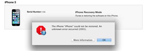 How To Fix ITunes IPhone Error 2001 A Comprehensive Guide BugsFighter