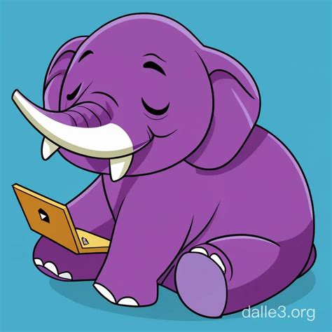 Violet Elephant Coding Whimsical Tech Marvel In A Purple Hues Dalle3 Ai