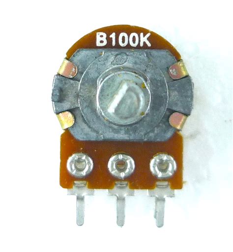 100k Dual Tone Volume Potentiometer D Shaft 6 Pin Pcb Mounting Type Alfapcb