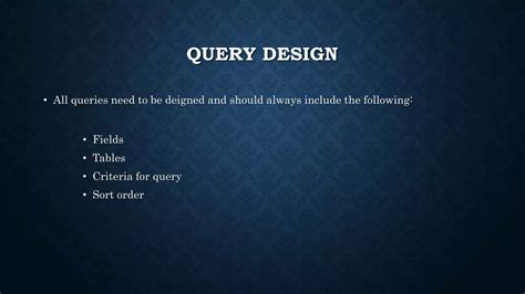 Query Design PPT