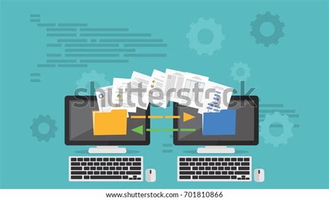 backup files migration concept files transfer stock vector royalty