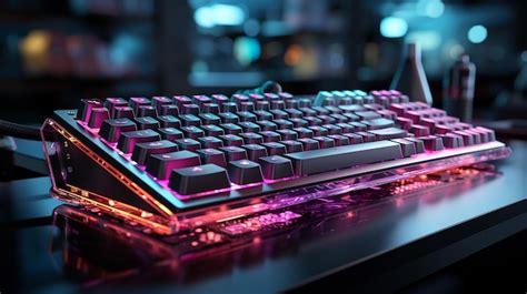 Premium Photo Black Computer Keyboard With Rgb Colors Isolated On White Background 3d