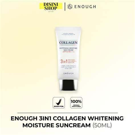 ENOUGH 3in1 Collagen Whitening Moisture Sun Cream SPF 50 PA+++ (50ml ...