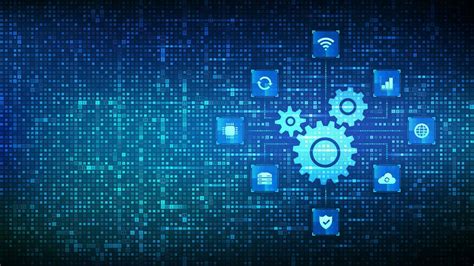 Automation Software Gears Icon Made With Binary Code Iot And Automation Icons Connections