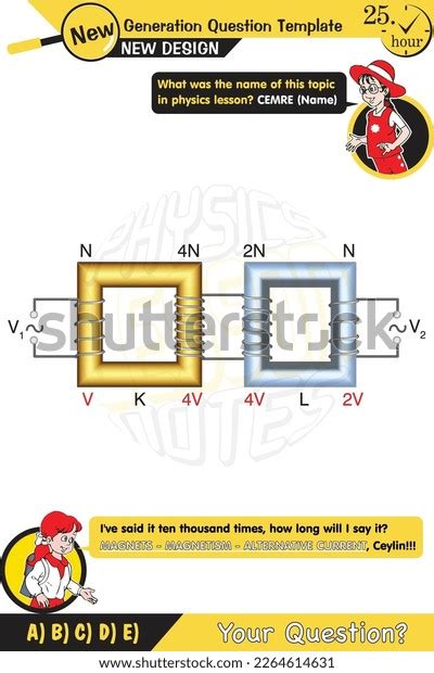 Physics Transformer Stepup Stepdown Transformers Principle Stock Vector