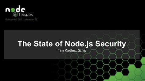 The State Of Nodejs Security I Youtube