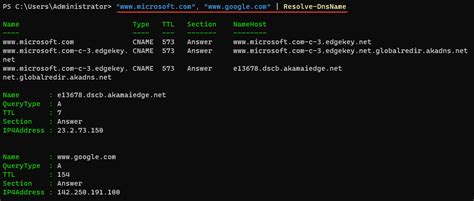 Resolve DNSname PowerShell DNS Lookup Virtualization Howto
