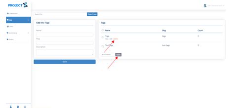 how to view edit and delete existing tags project zealous