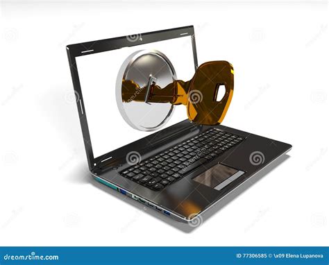 Computer Security Concept 3d Render Stock Illustration Illustration Of Data Digital 77306585