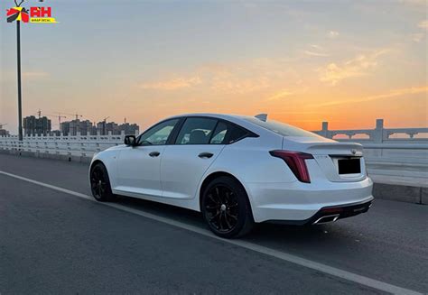 Cadillac Ct5 Dán đổi Màu Trắng Satin Ah Wrap Decal Wrap Đổi Màu Xe Dán Film Cách Nhiệt