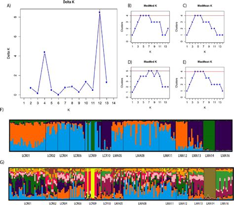 bayesian genetic structure results obtained with structure number of