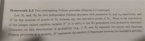 homework 2 3 two overlapping poisson processes