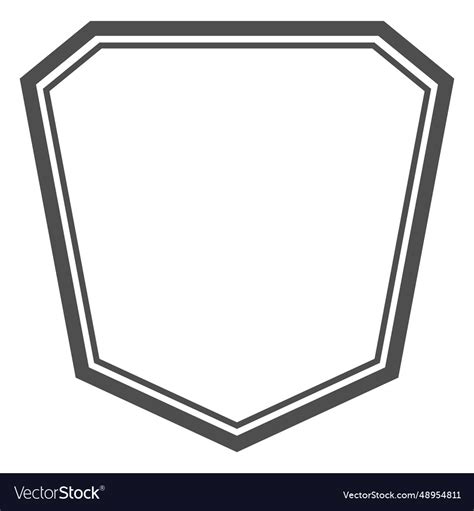 Polygon Asymmetric Emblem Royalty Free Vector Image