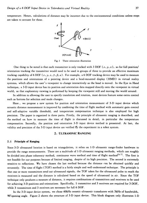 SOLUTION Design Of A 6 Dof Input Device In Telerobotics And Virtual Reality Studypool
