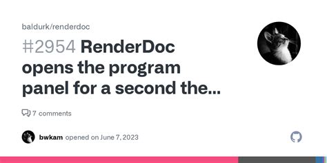 RenderDoc Opens The Program Panel For A Second Then Closes Issue Baldurk Renderdoc