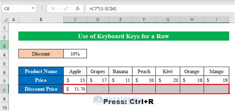 how to copy formula down with shortcut in excel exceldemy