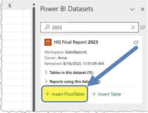 import power bi data into excel xelplus leila gharani