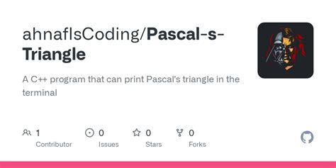 Github Ahnafiscoding Pascal S Triangle A C Program That Can Print Pascal S Triangle In The